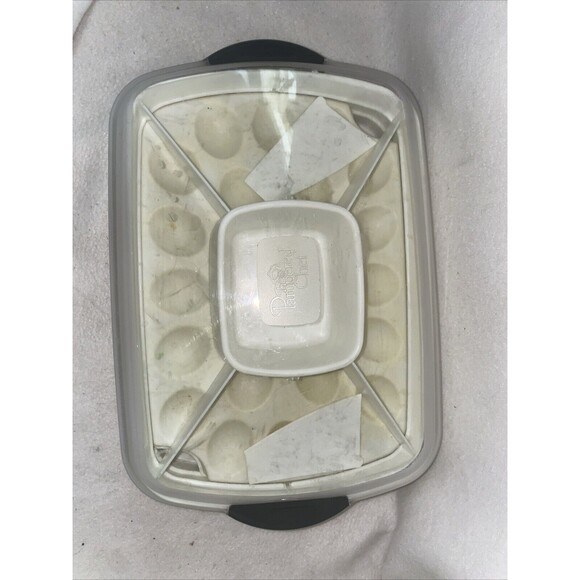 Pampered Chef | Kitchen | Pampered Chef Chillzanne Rectangle Server Hard Egg Veggie 278 Box Lid ...